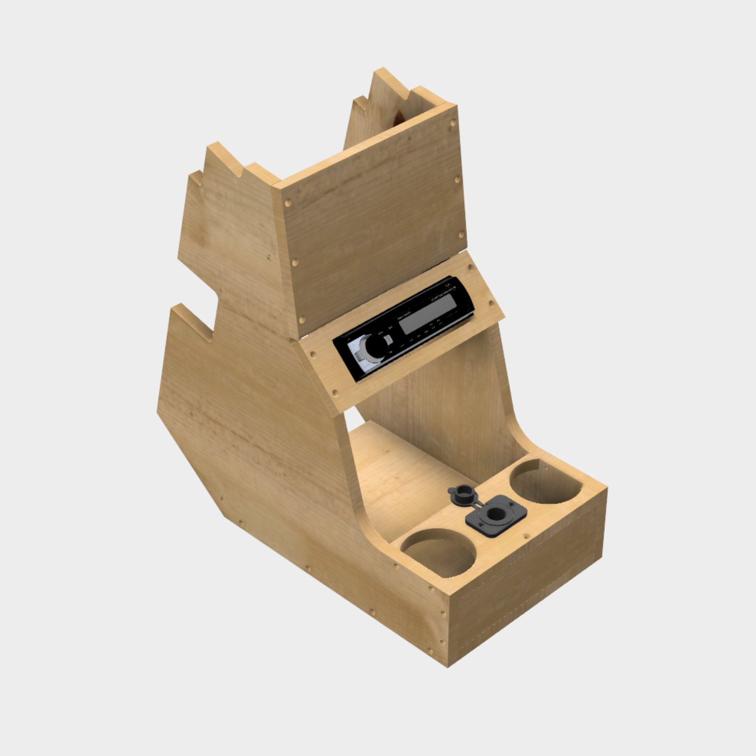 Console centrale en bois – Renault 4L – Cyber 4L